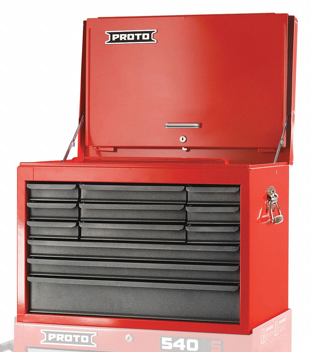 PROTO, 12 Drawers, Heavy Duty, Top Chest - 48VC76|J542719-12SG-D - Grainger