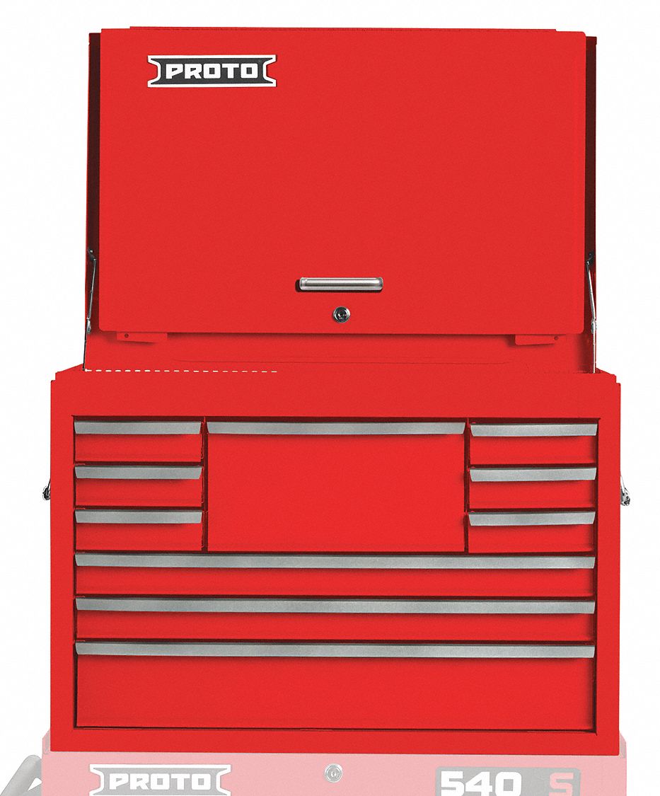 PROTO, 10 Drawers, Heavy Duty, Top Chest - 48VC83|J542719-10RD-D - Grainger