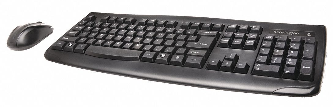 KENSINGTON, Wireless, USB Connection, Keyboard and Mouse Set - 48VE78 ...