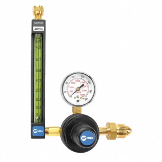 MILLER Flowmeter Regulator: CGA 580 Inlet, 5/8"-18 F RH Outlet - 48VF81 ...