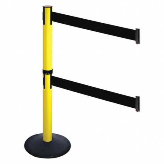 RETRACTA-BELT, Black, No Legend, Barrier Post with Belt - 48VK24|331DYA ...