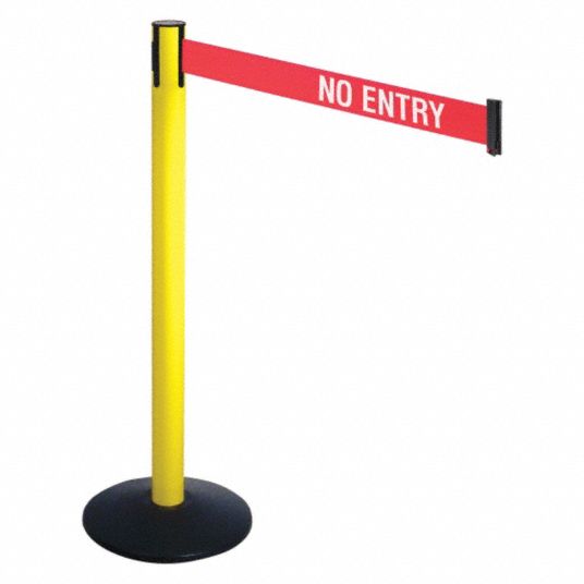 RETRACTA-BELT, Red, No Entry, Barrier Post with Belt - 48VL43|331YA-NE ...
