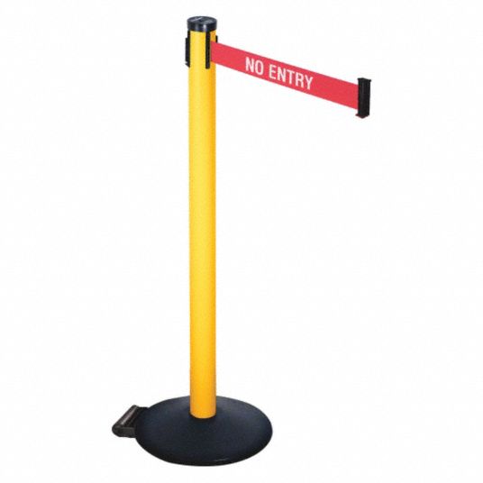 RETRACTA-BELT, Red, No Entry, Barrier Post with Belt - 48VP94|305PYW-NE ...