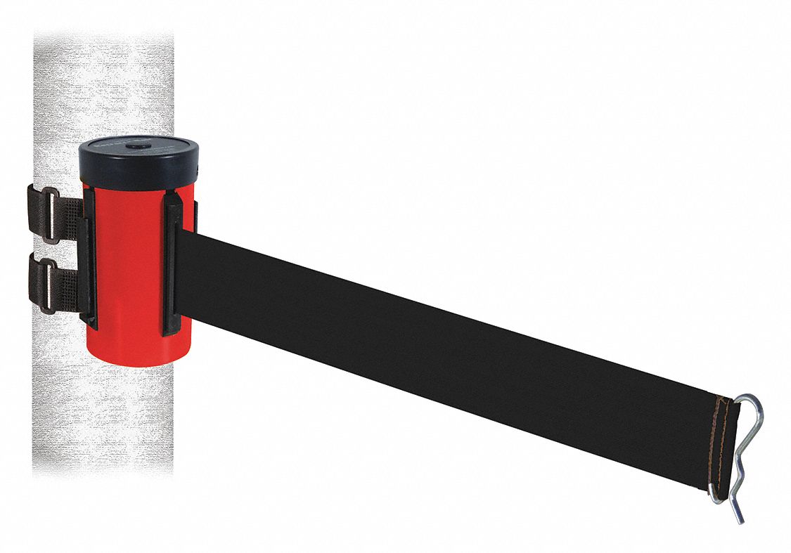 RETRACTA-BELT, Hook-and-Loop Mounting Plate, 10 ft Belt Lg, Retractable ...