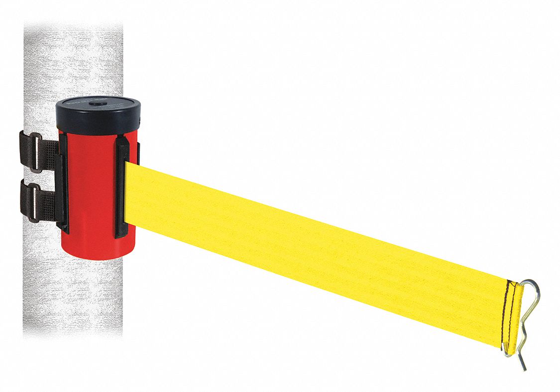 RETRACTA-BELT, Hook-and-Loop Mounting Plate, 10 ft Belt Lg, Retractable ...