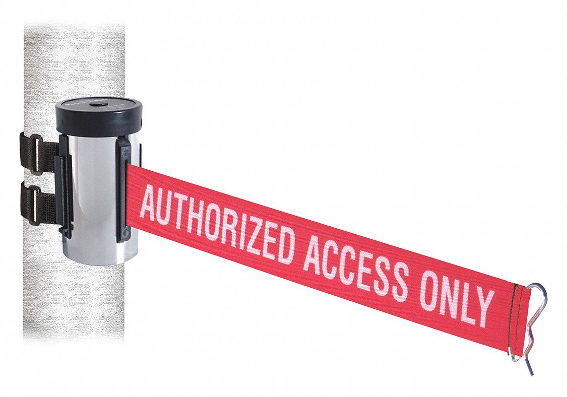 RETRACTA-BELT, Hook-and-Loop Mounting Plate, 10 ft Belt Lg, Retractable ...