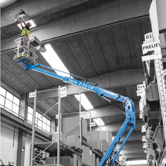 GENIE, 394 in Elevated Platform Ht, 500 lb Load Capacity, Aerial Work ...