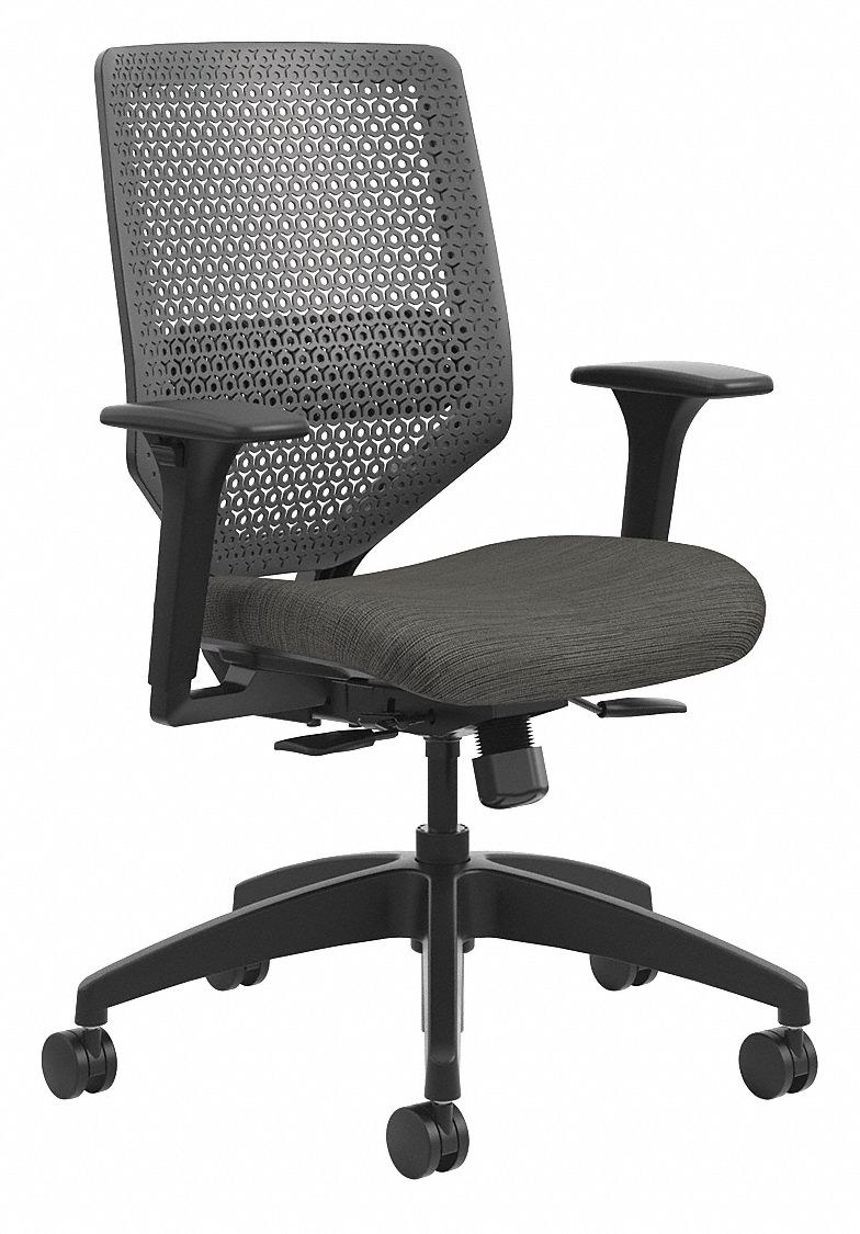 Task Chair, Task Chair, Black, Mesh, 16 in to 22 in Nominal Seat Height ...