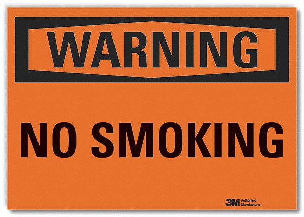 Non-PVC Polymer, Adhesive Sign Mounting, Warning Sign - 455F72|LCU6 ...