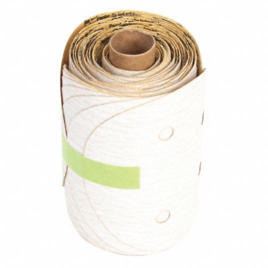 Sanding Disc Roll, Coated, Non-Vacuum, 5 in Disc Diameter, 120 Abrasive ...