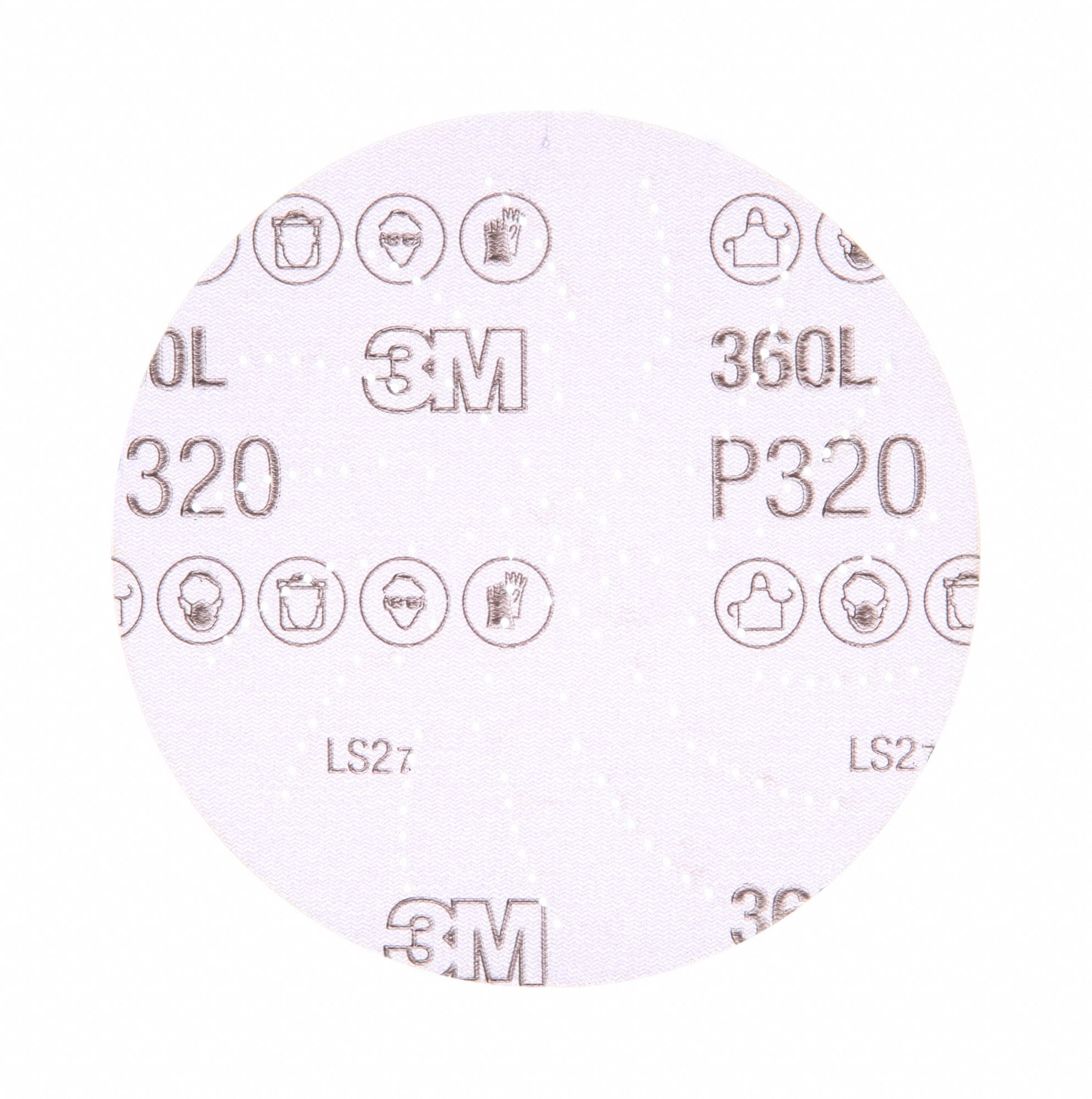 3M, 5 in Dia, Non-Vacuum, Hook-and-Loop Sanding Disc - 48XA44 ...