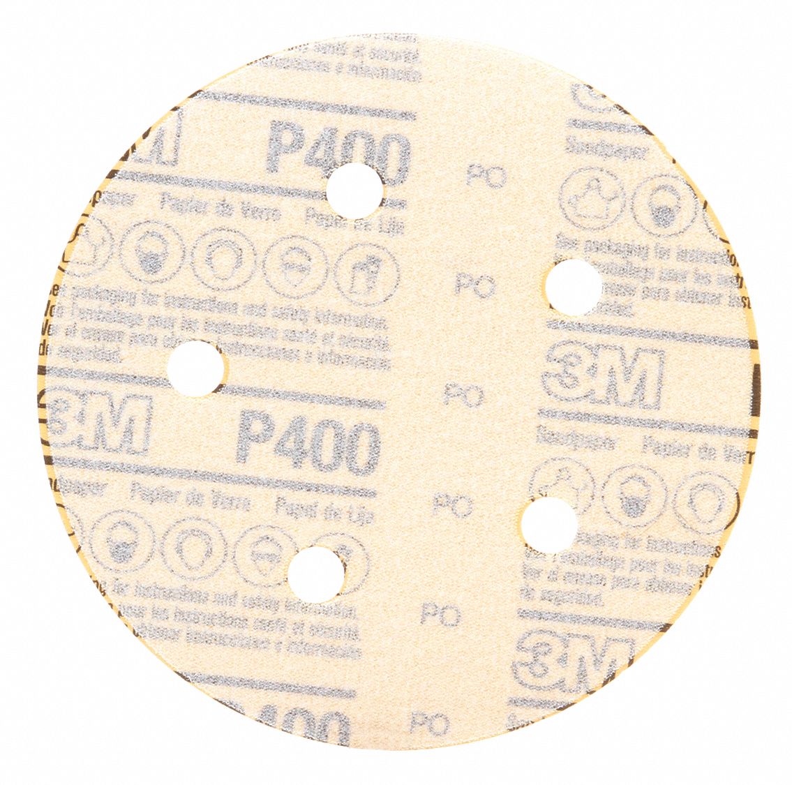3M, 5 in Dia, Non-Vacuum, Hook-and-Loop Sanding Disc - 48XC16 ...