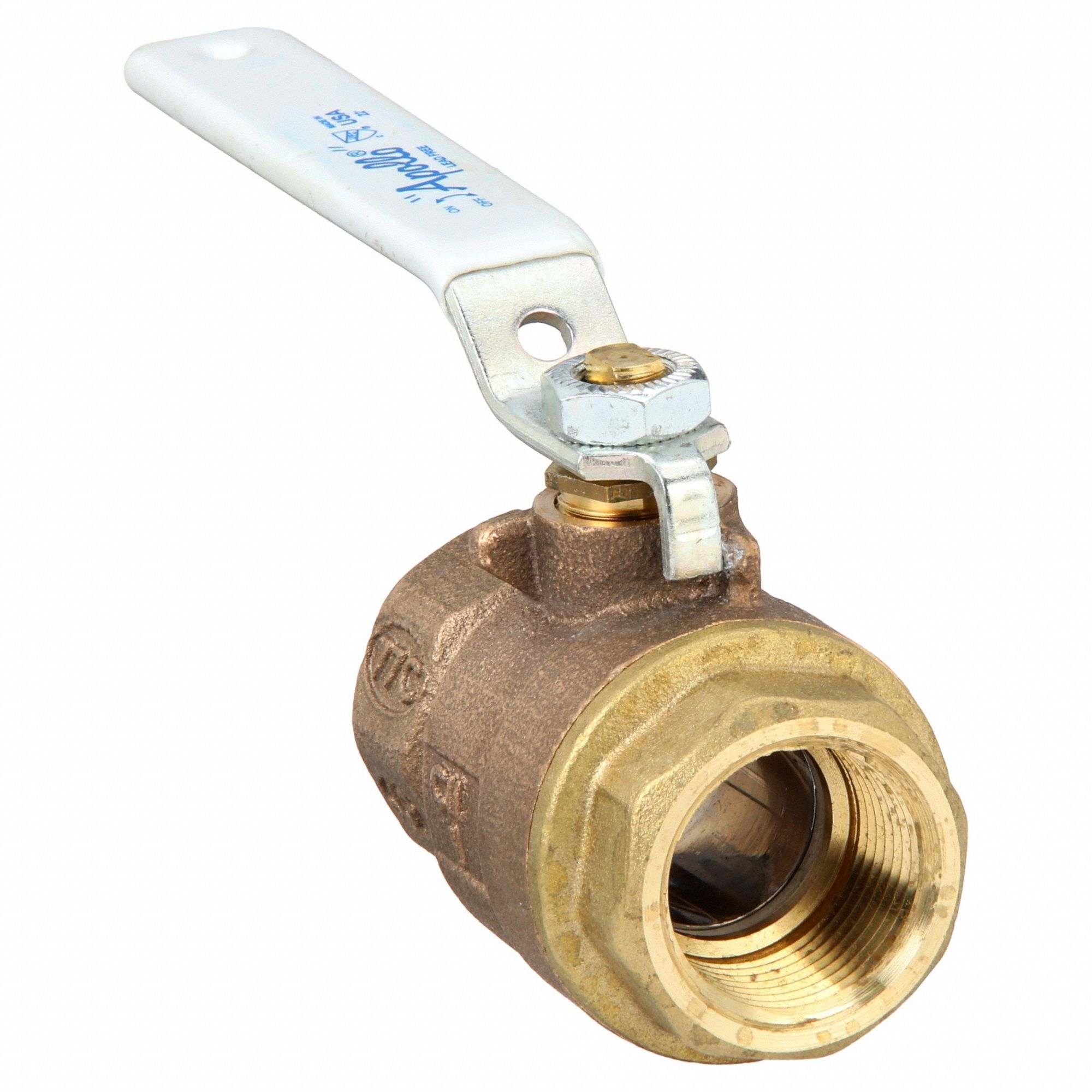 APOLLO, 1 in Size, Brass/Bronze, Manual Two-Way Ball Valve - 48XH97|77CLF10501A - Grainger