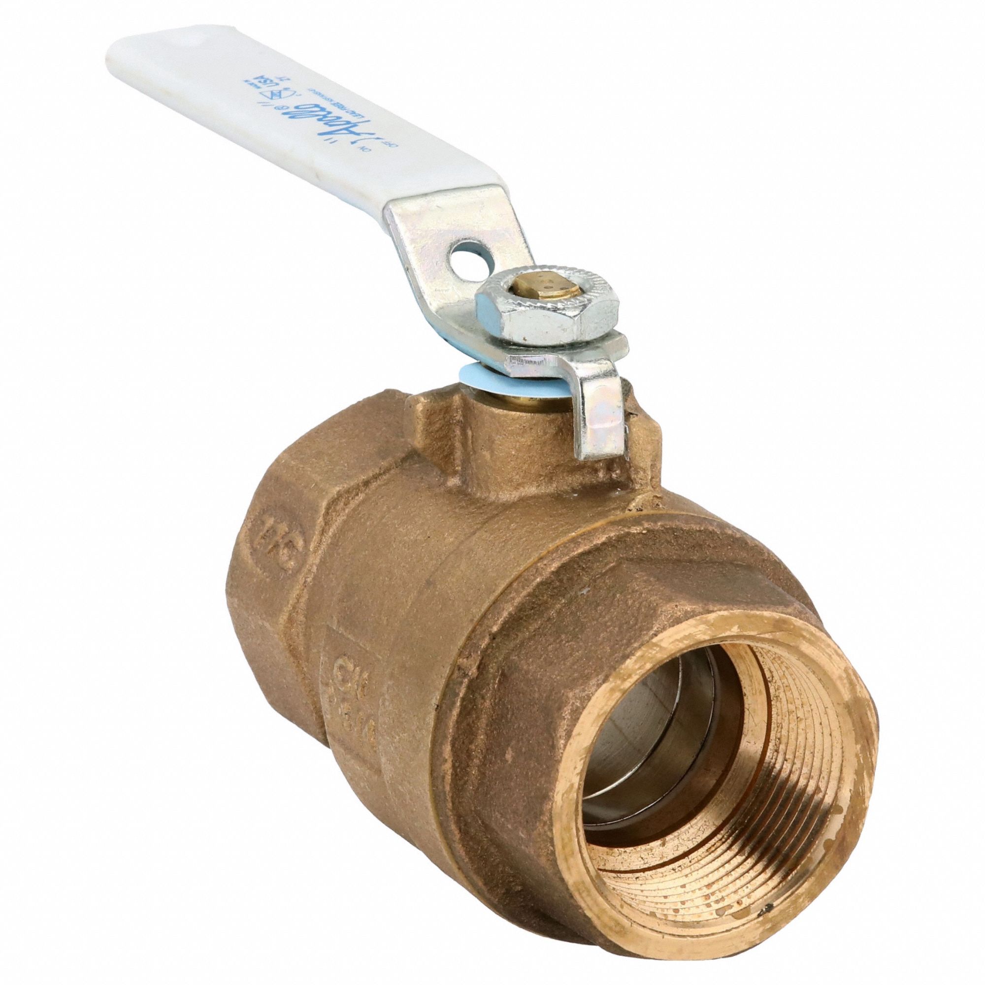 APOLLO, 1 1/4 in Size, Brass/Bronze, Manual Two-Way Ball Valve - 48XH98|77CLF10601A - Grainger