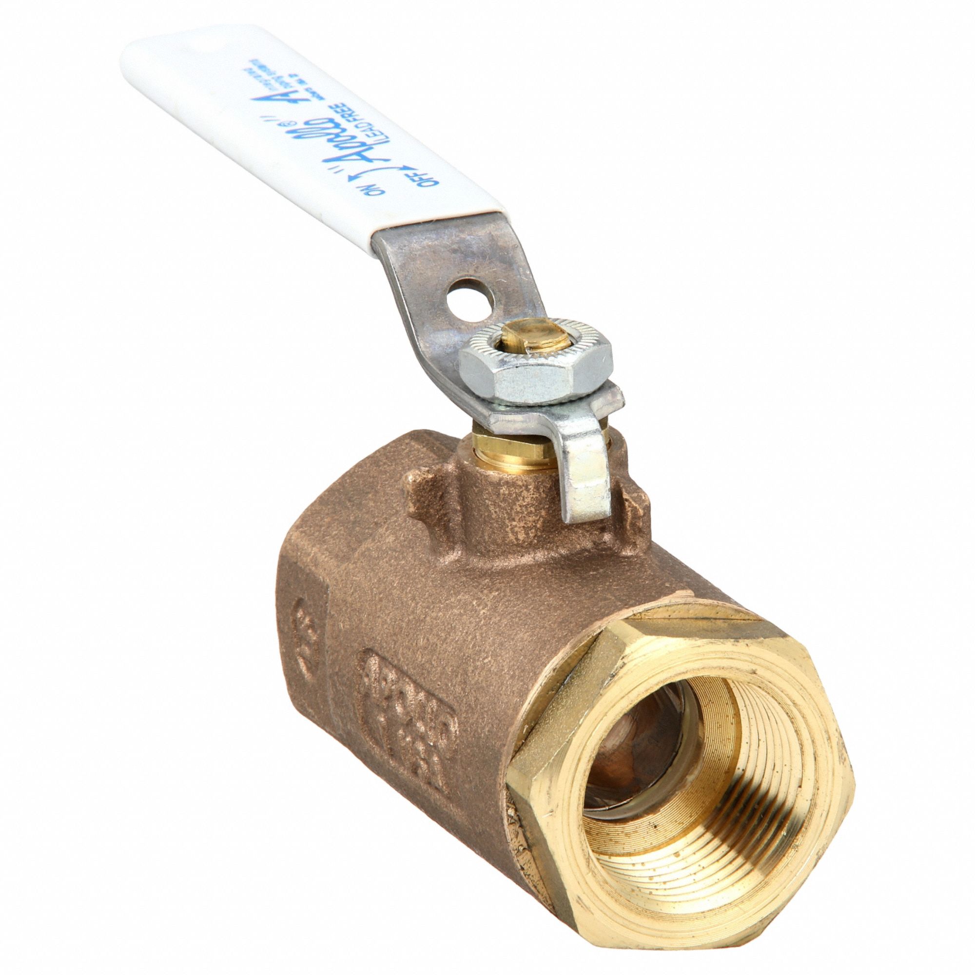 APOLLO, 1/4 in Size, Brass/Bronze, Manual Two-Way Ball Valve - 48XJ32|77CLF10127A - Grainger
