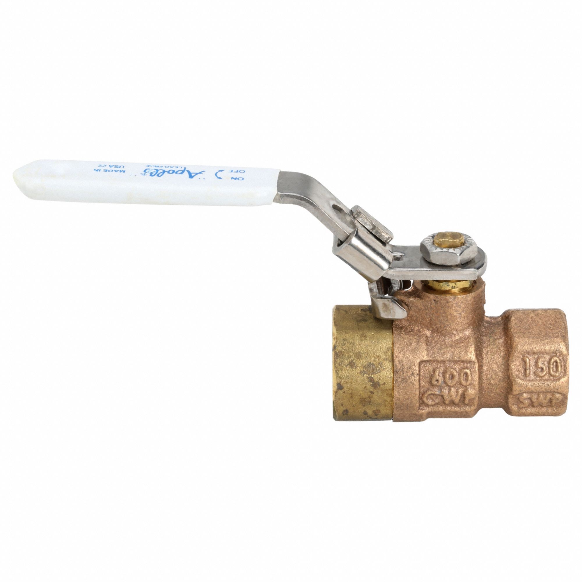 APOLLO, 1/2 in Size, Brass/Bronze, Manual Two-Way Ball Valve - 48XJ34|77CLF10327A - Grainger