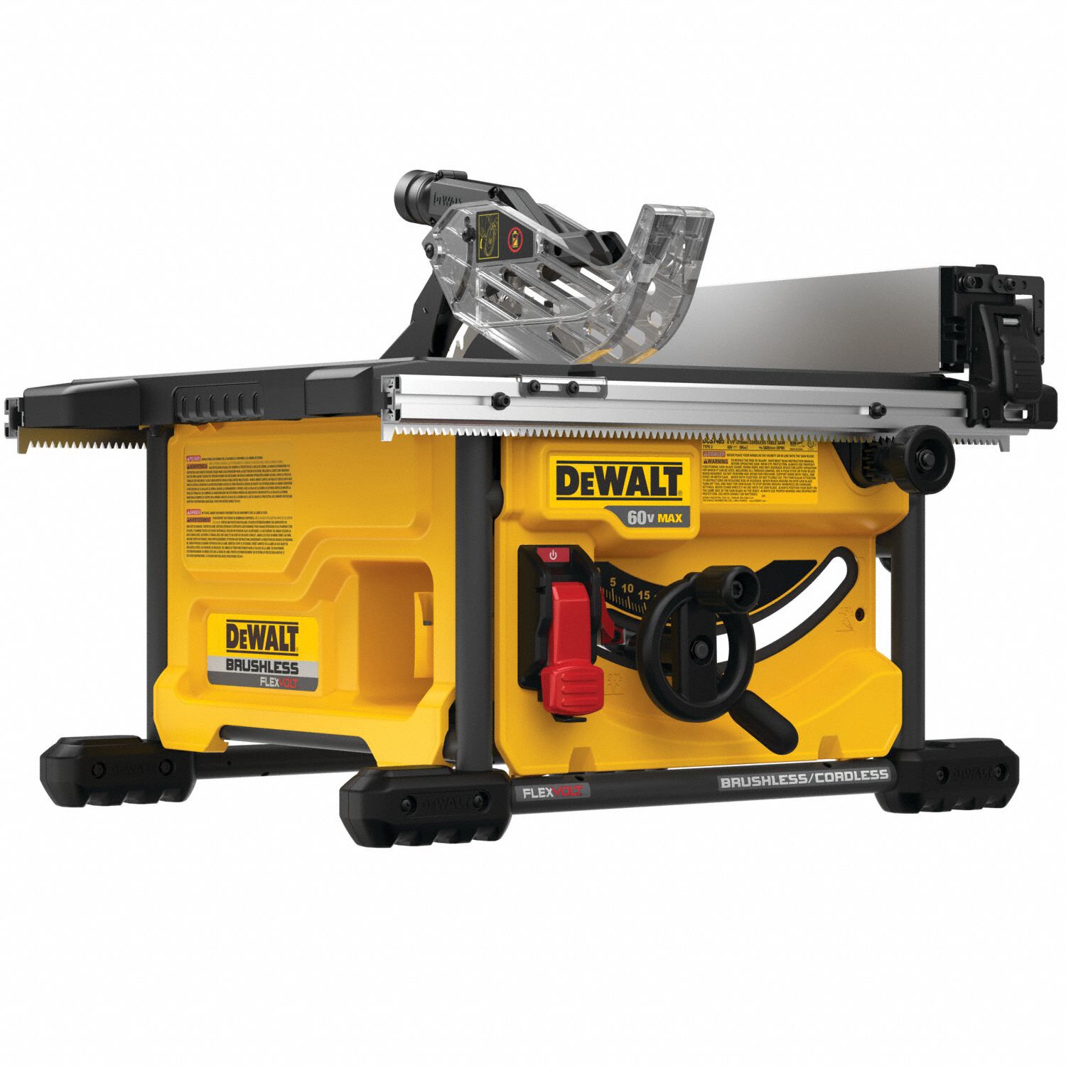 DEWALT Table Saw: 8 1/4 in Blade Dia., 24 in Max. Cut Wd Right of Blade ...