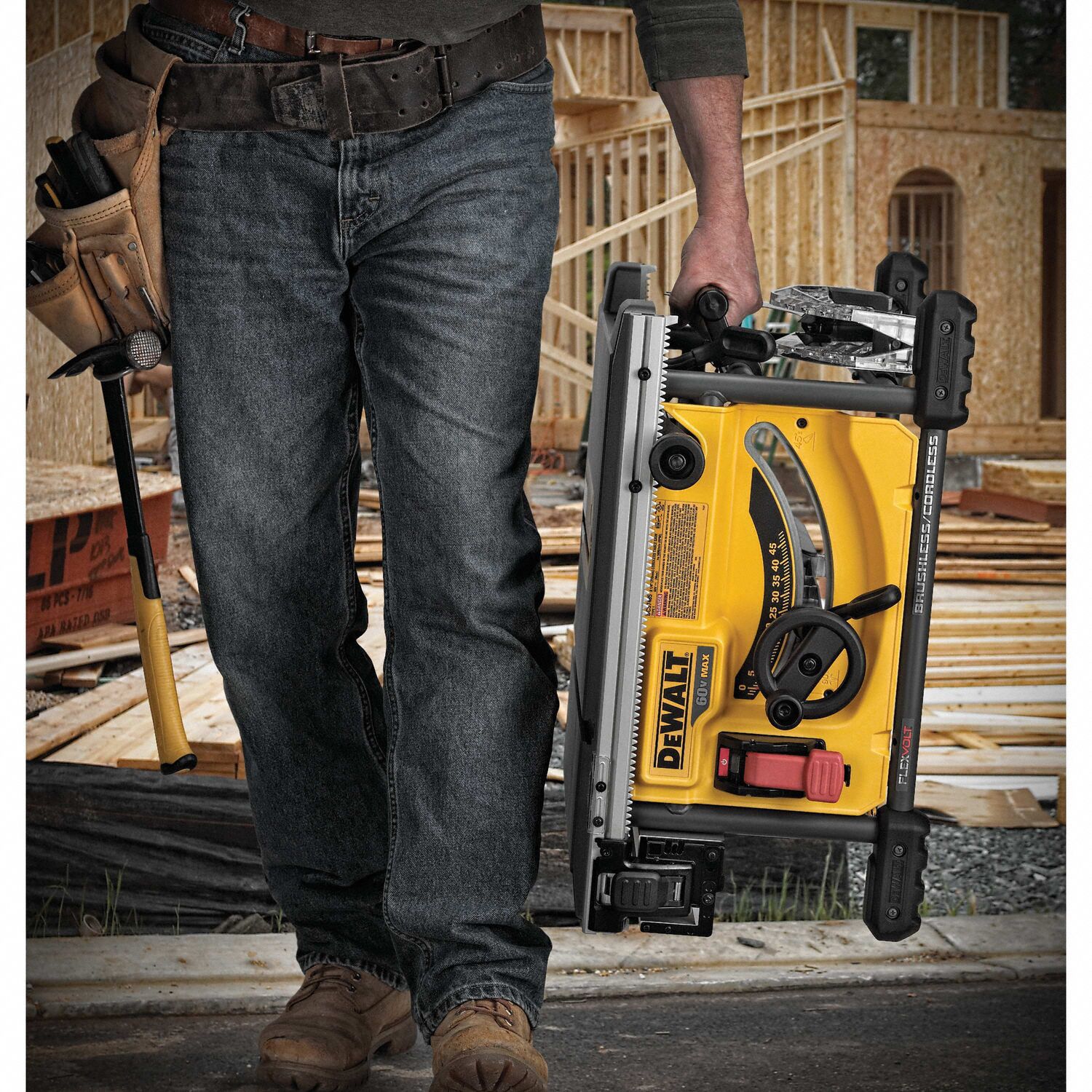 DEWALT Table Saw: 8 1/4 in Blade Dia., 24 in Max. Cut Wd Right of Blade ...