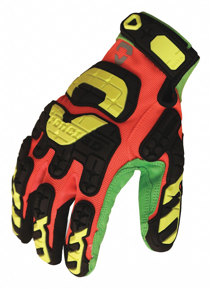 IRONCLAD Mechanics Gloves: XL ( 10 ), Riggers Glove, Synthetic Leather ...