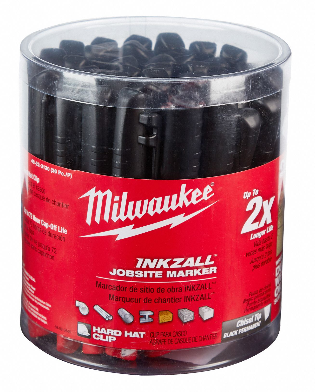 MILWAUKEE Permanent Industrial Marker, Ink-Based, Blacks Color Family ...