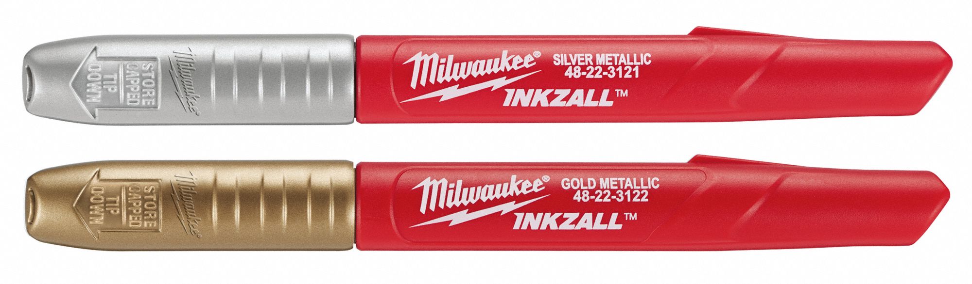 MILWAUKEE, 1/16 in Tip Wd, Bullet, Ink Industrial Marker - 48XW19|48-22 ...