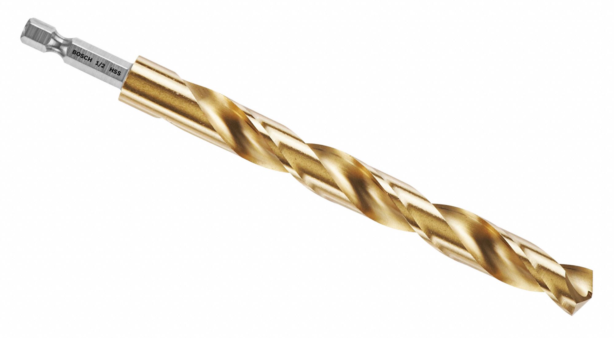 BOSCH 1 2 In Drill Bit Size 4 In Flute Lg Hex Shank Drill Bit