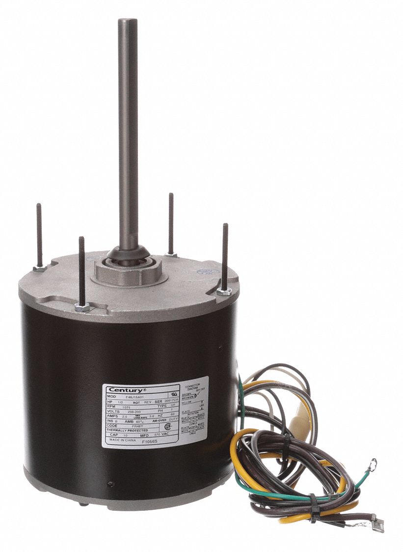 CENTURY, Stud Mount, Open Air Over, Condenser Fan Motor - 48Y570|F1056S ...