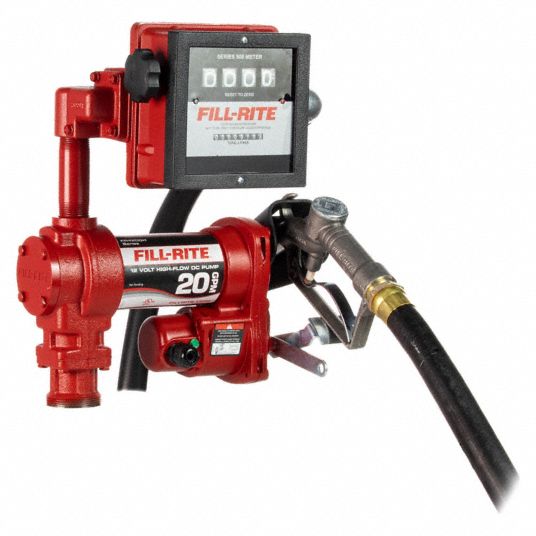 FILL-RITE, Pump with Meter, Hose & Nozzle, Bung, Fuel Transfer Pump ...