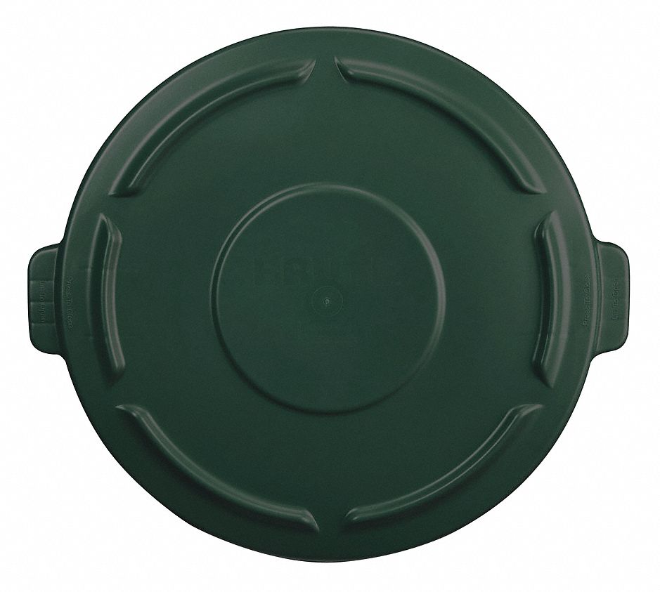 RUBBERMAID COMMERCIAL PRODUCTS, Round, 44 gal Capacity, Trash Can Top ...