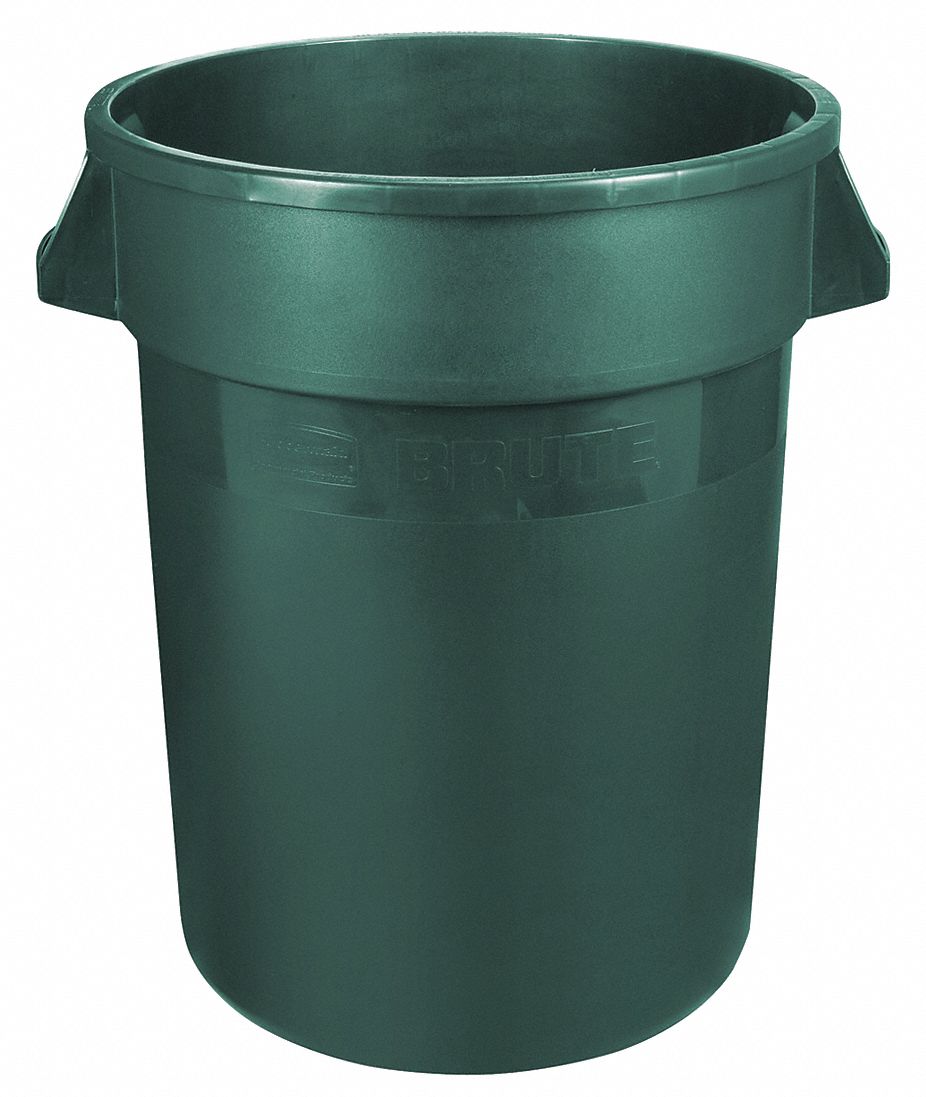 RUBBERMAID COMMERCIAL PRODUCTS, Round, 10 gal Capacity, Trash Can ...