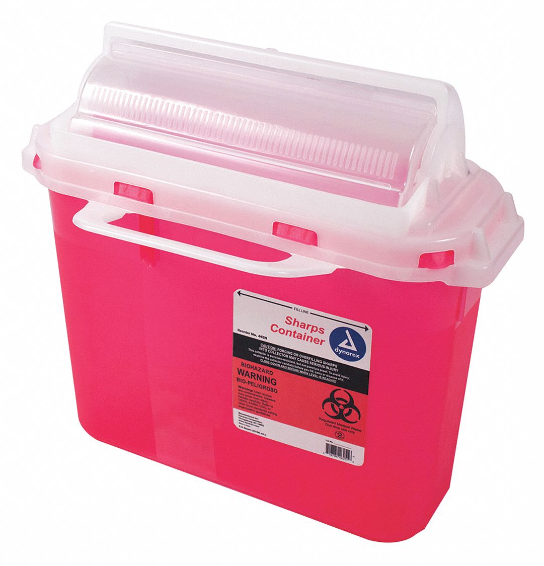Sharps Container, Mailbox, 11 5/16 in Height, 12 in Length, 4 1/2 in ...
