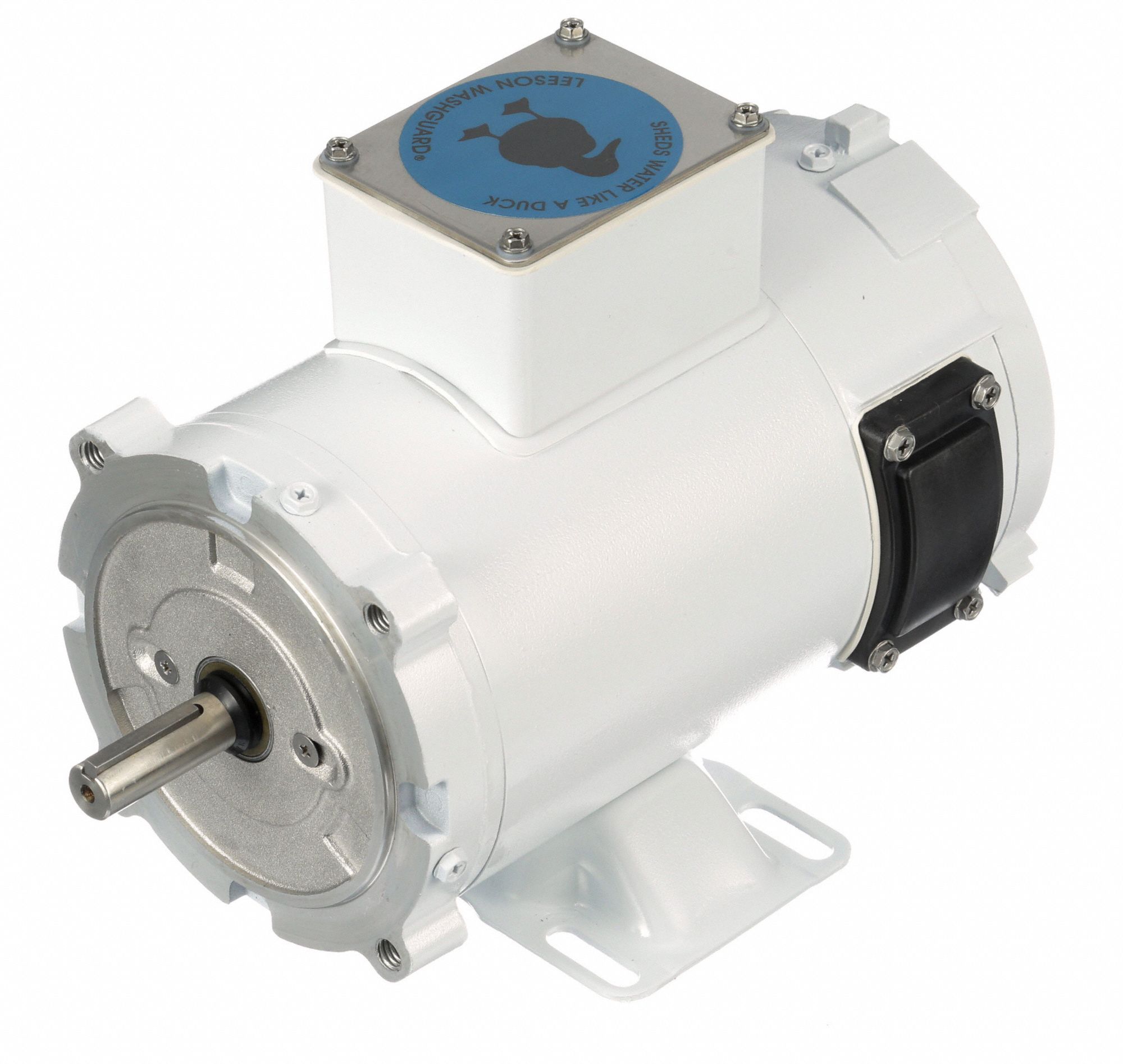 LEESON Washdown Motor: 1/3 HP, 1,750 Nameplate RPM, 56C Frame, Face ...
