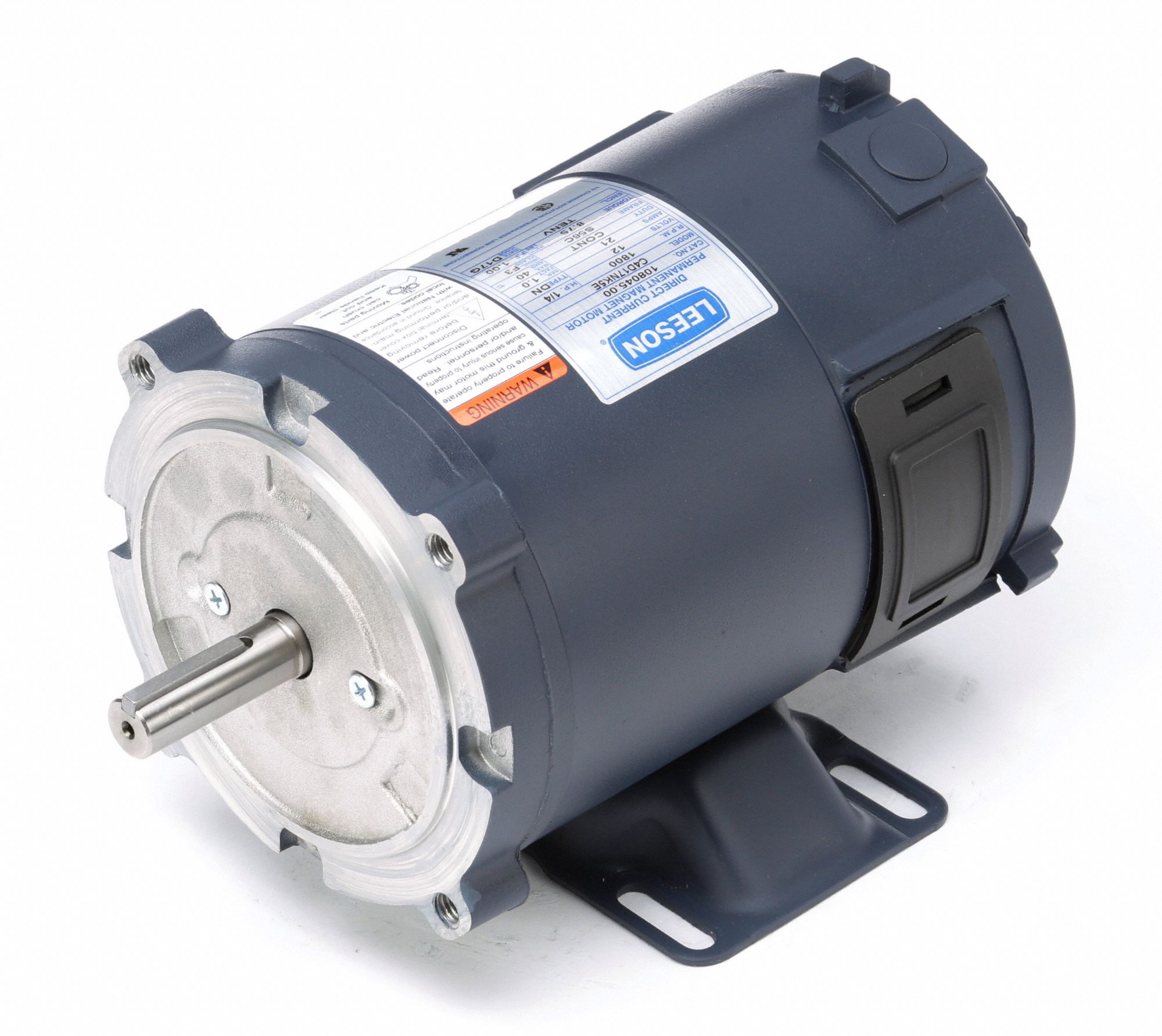 LEESON DC Permanent Magnet Motor: 1/4 HP, 1,800 Nameplate RPM, 56C ...