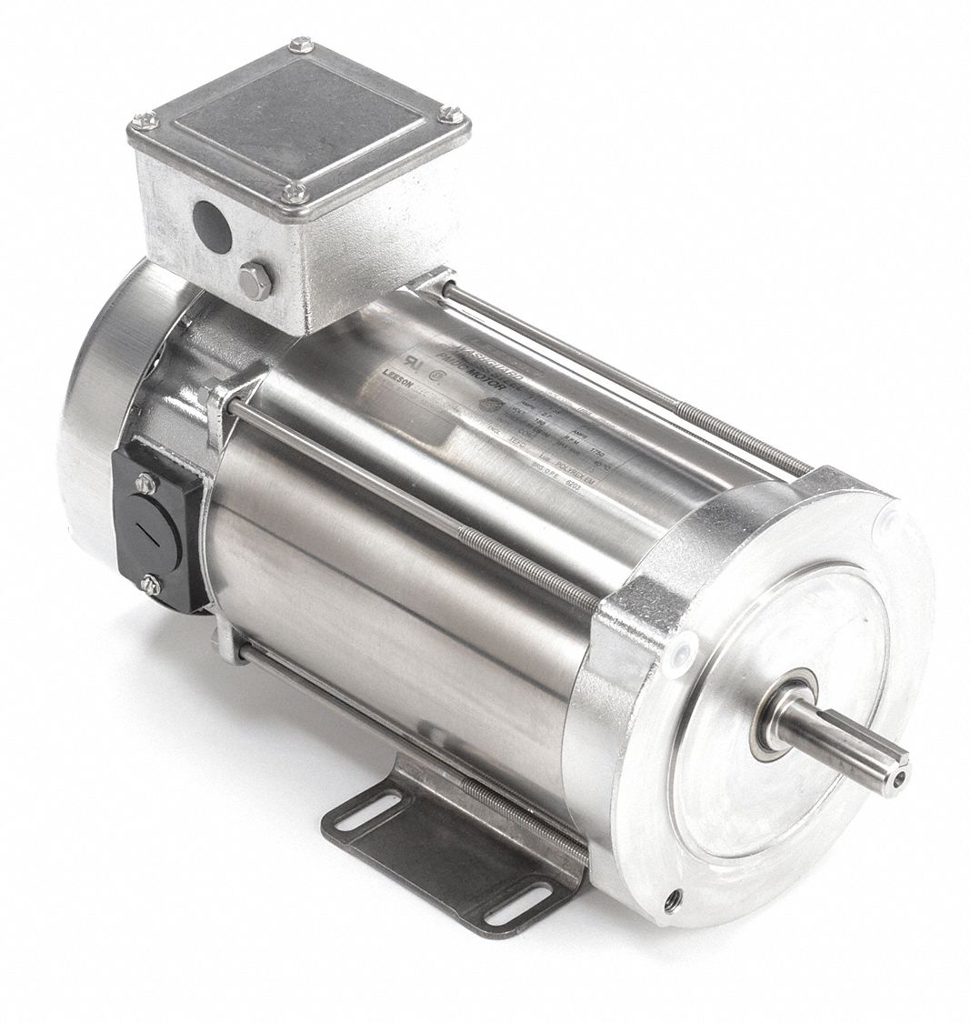 LEESON, 1/2 HP, 1,750 Nameplate RPM, DC Washdown Motor - 48ZG78|109070. ...