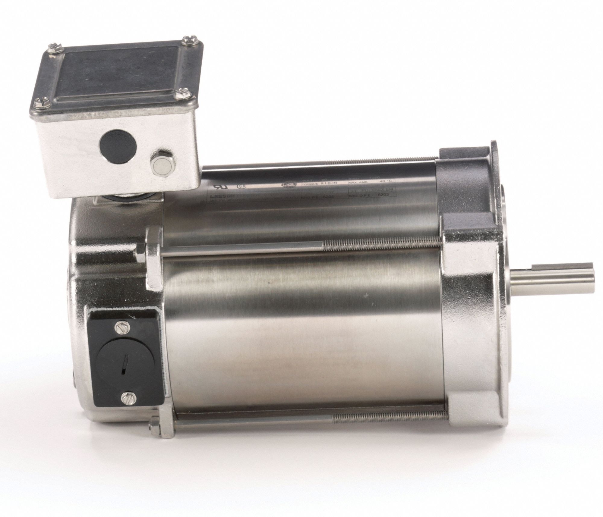 LEESON Washdown Motor: 1/4 HP, 1,750 Nameplate RPM, 56C Frame, Face ...