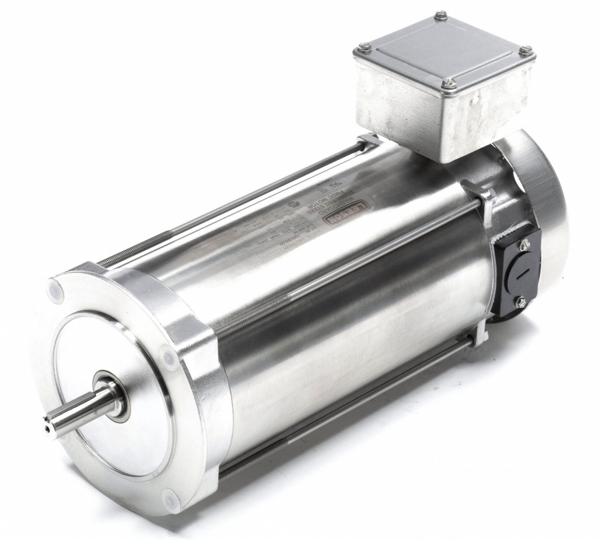 LEESON Washdown Motor: 1 HP, 1,750 Nameplate RPM, 56C Frame, Face ...