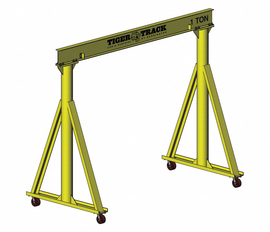 HARRINGTON Grúa de Pórtico Portátil , Acero , Amarillo - 48ZH35 | 511 ...