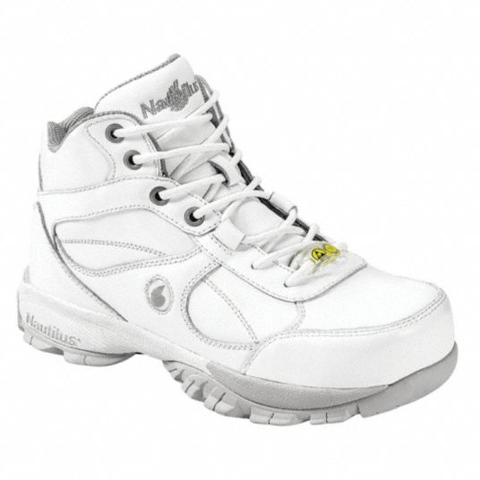 Athletic High-Top, 10-1/2, Medium, Men's, White, Steel Toe Type, 1 PR ...