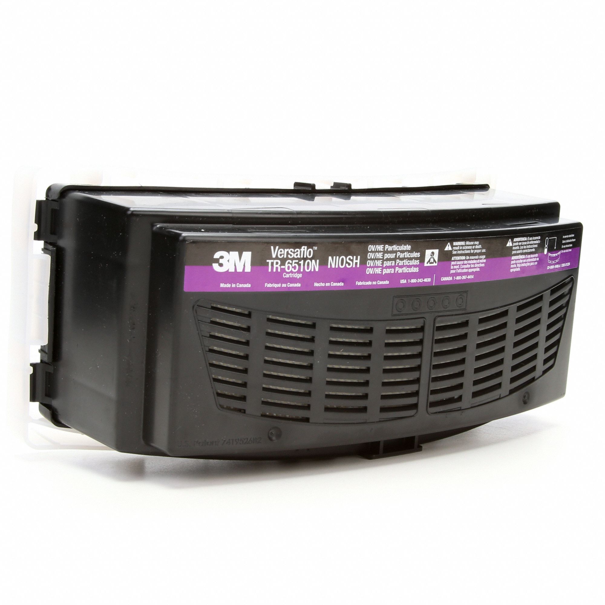 3M Combination Cartridge/Filter: TR-600, HEPA/Organic Vapor (OV), Black ...