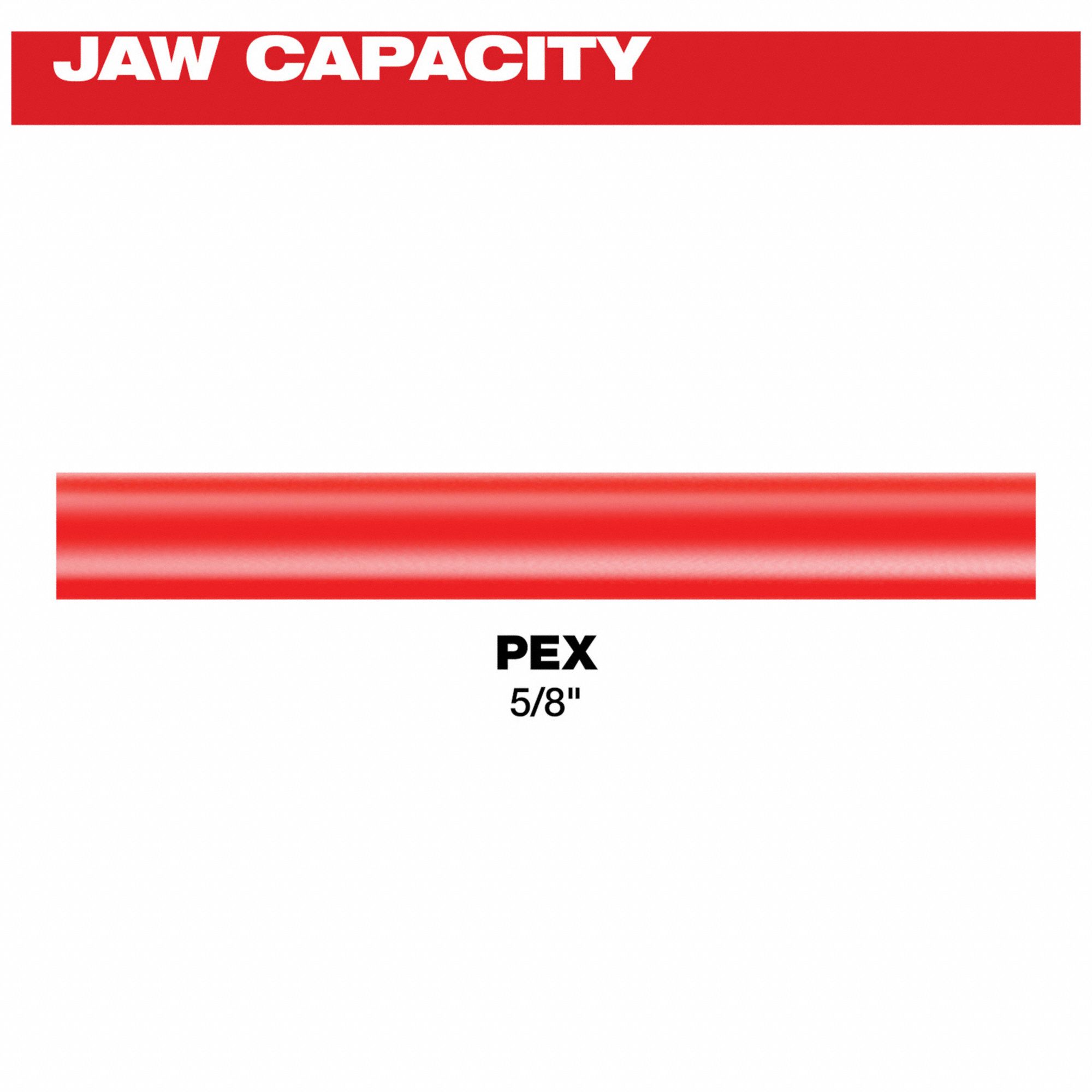 MILWAUKEE Press Jaw: 5/8 in Pipe, PEX, For ASTM F1807/F2159, Sub ...