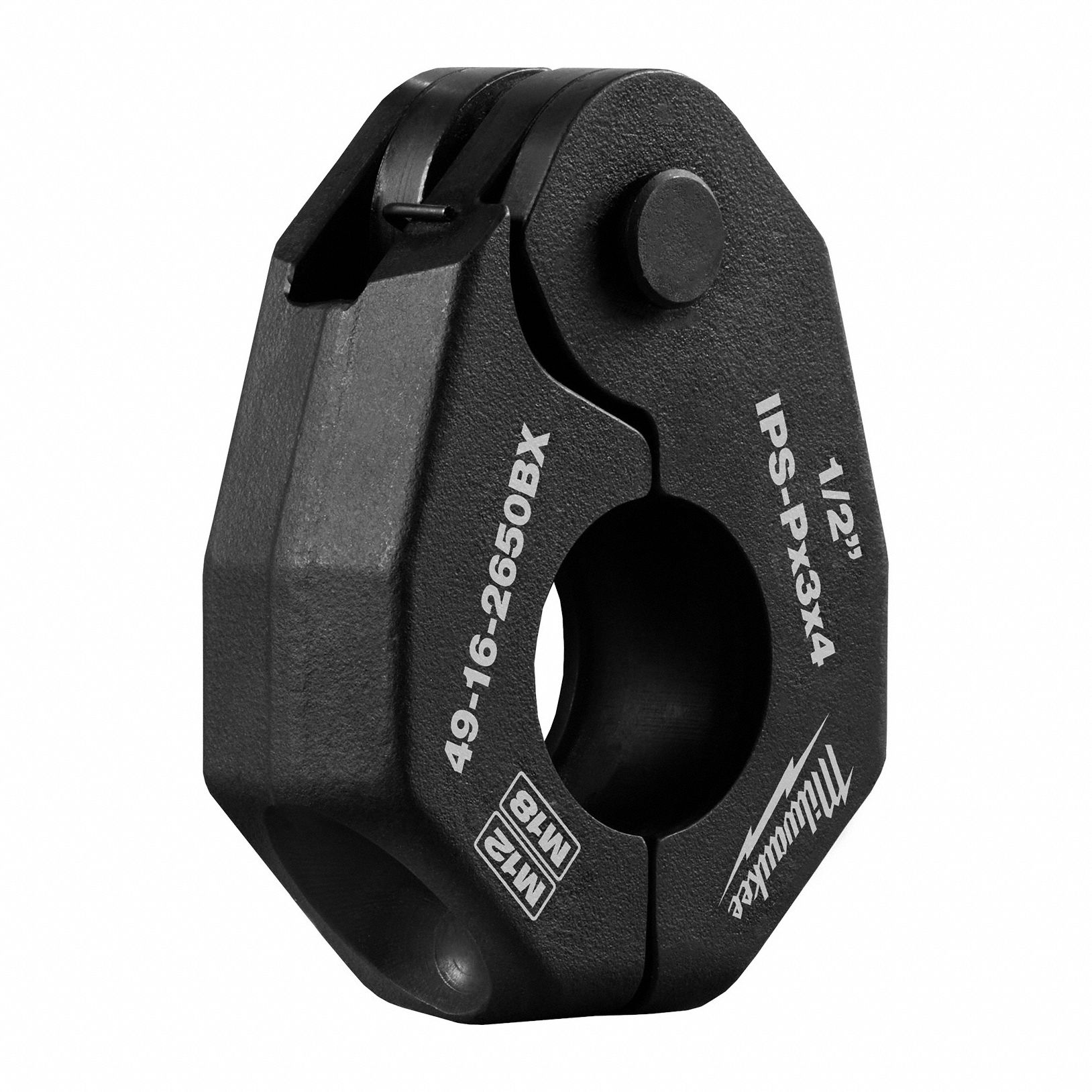 MILWAUKEE, 1/2 in Pipe, 304 Stainless Steel/316 Stainless Steel/Black ...