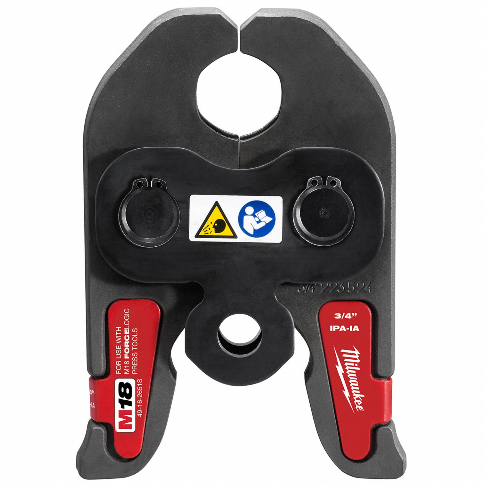 MILWAUKEE, 3/4 in Pipe, Stainless Steel, Press Jaw - 53AY95|49-16-2651S ...