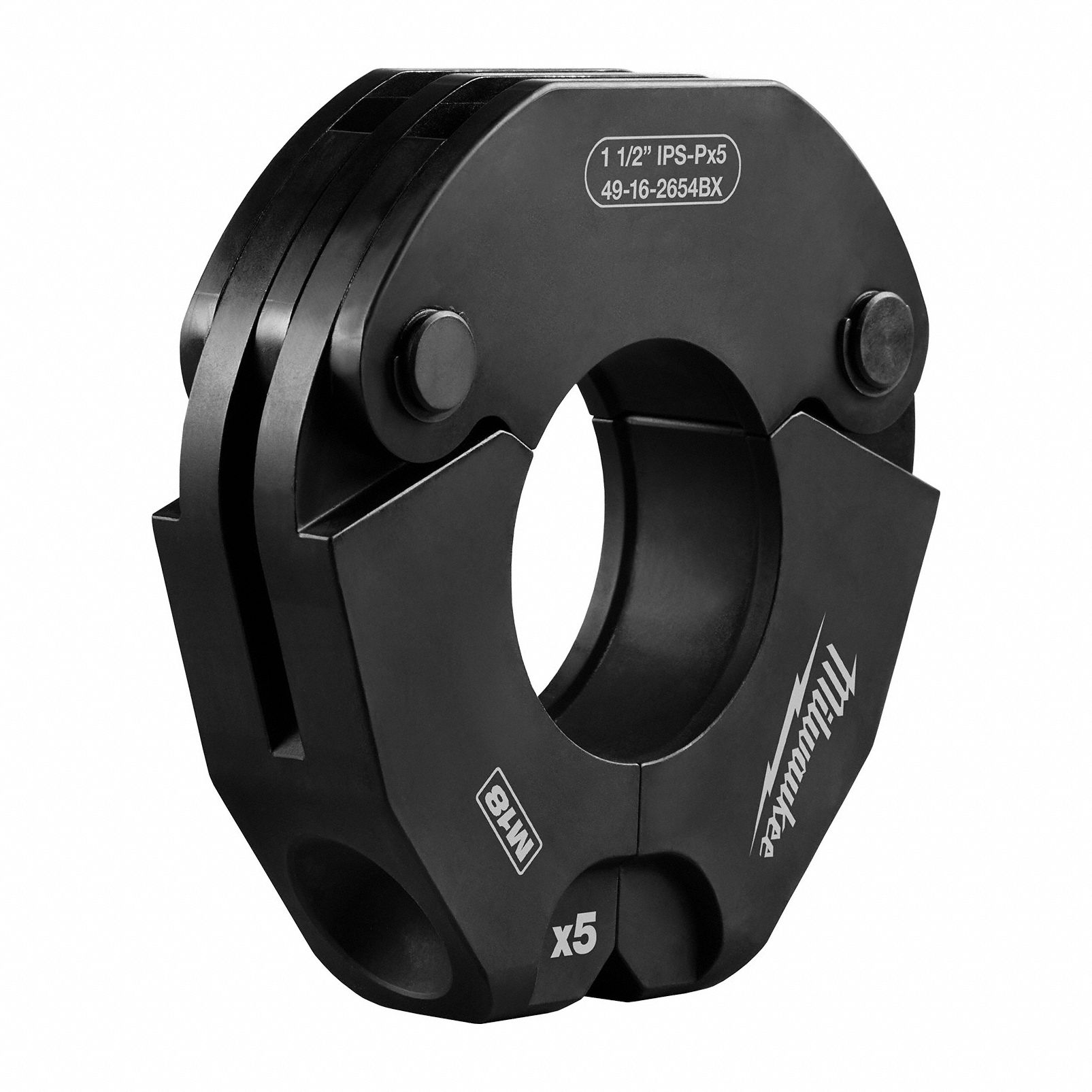 MILWAUKEE, 1 1/2 in Pipe, 304 Stainless Steel/316 Stainless Steel/Black ...