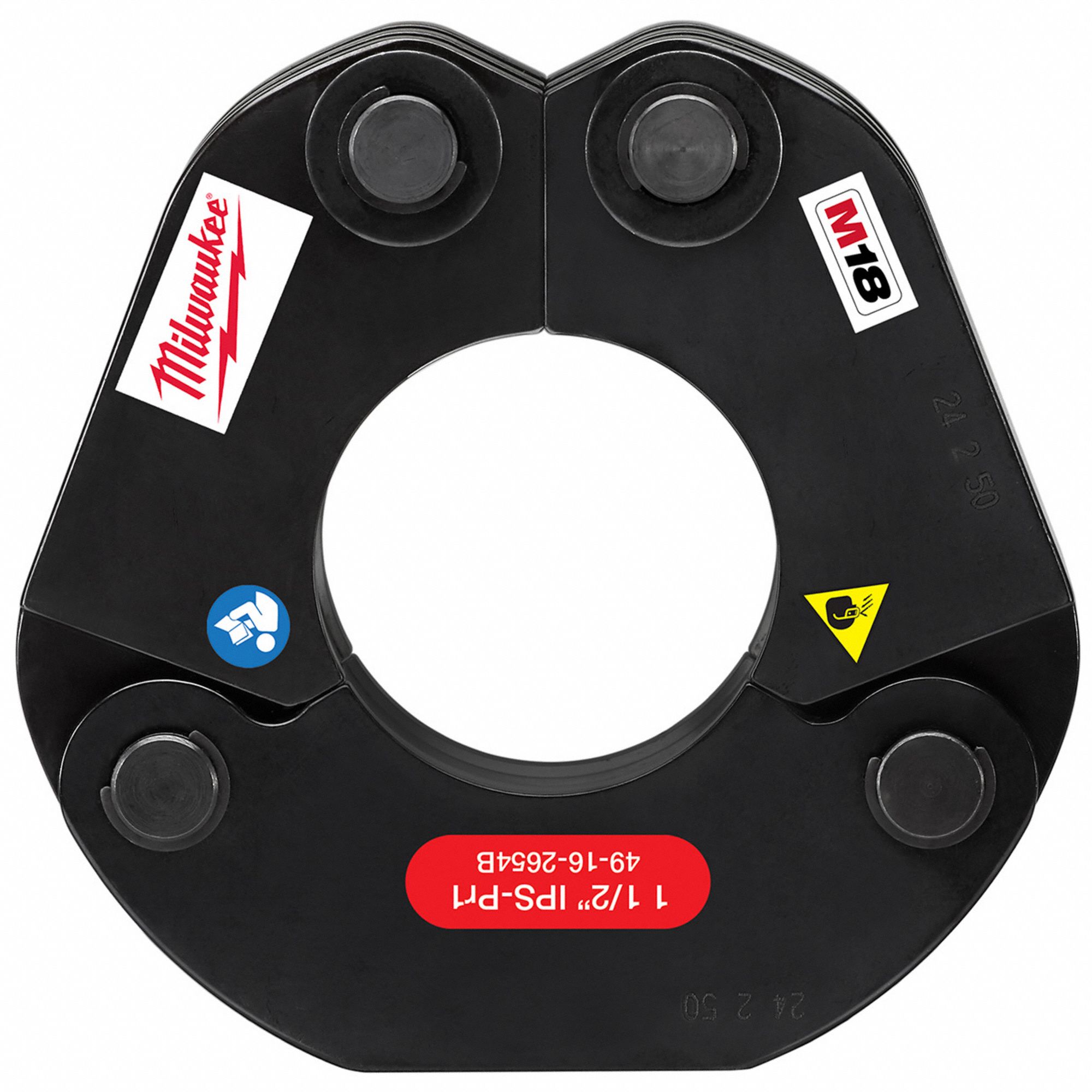 MILWAUKEE, 1 1/2 in Pipe, Carbon Steel/Stainless Steel, Press Ring ...