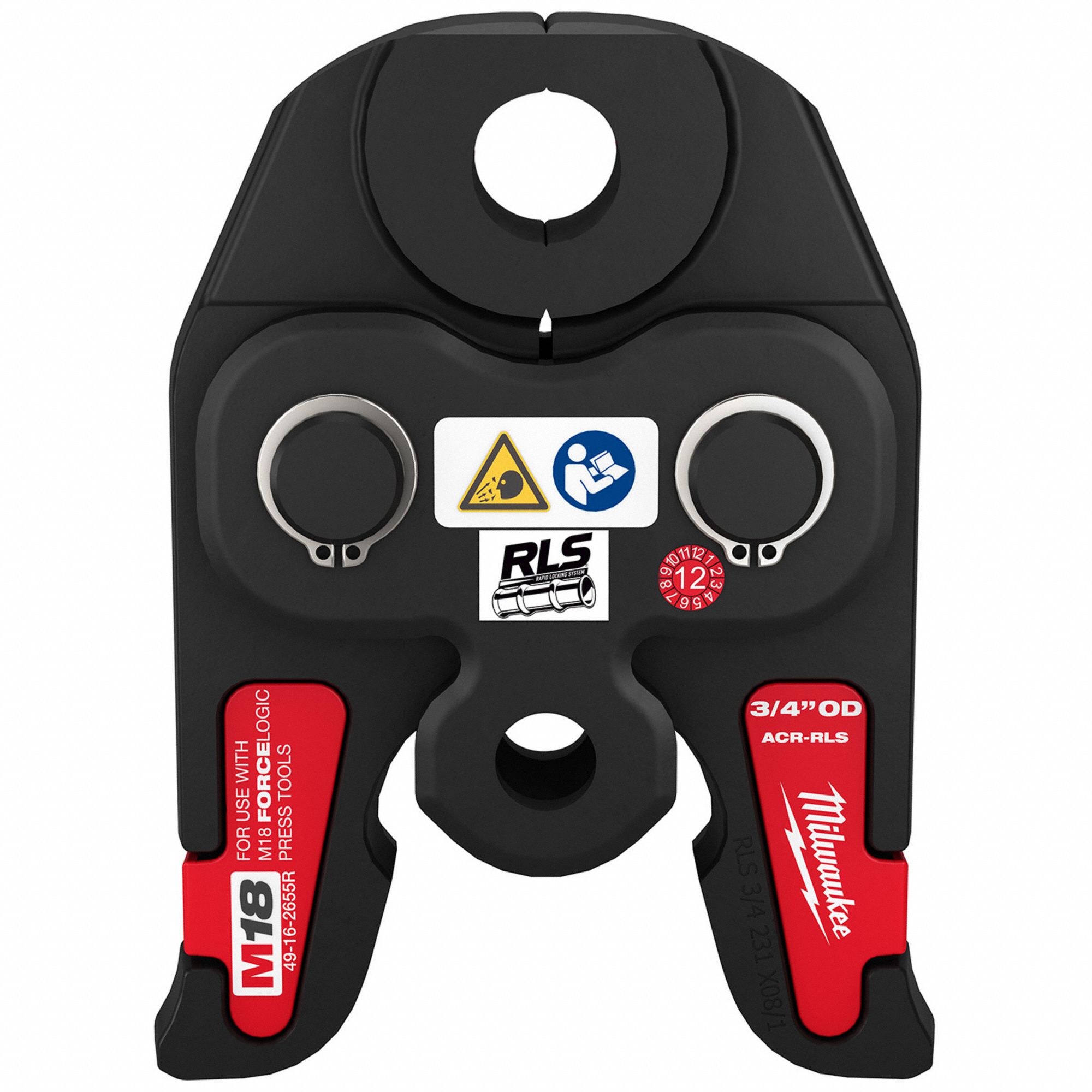 MILWAUKEE, 3/4 in Pipe, Copper (HVAC), Press Jaw - 799UZ4|49-16-2655R ...