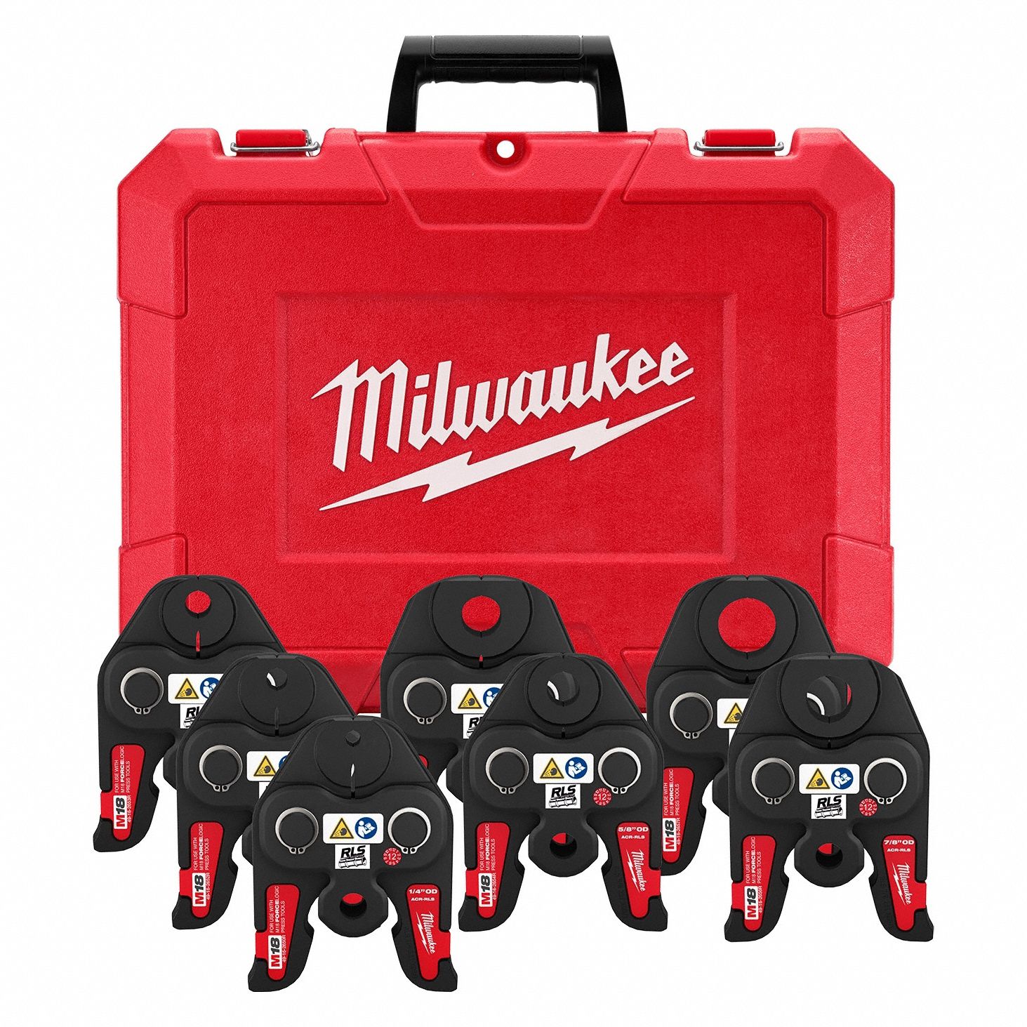 MILWAUKEE, 1/4 in to 1-1/8 in Pipe, Copper (HVAC), Press Jaw Kit ...