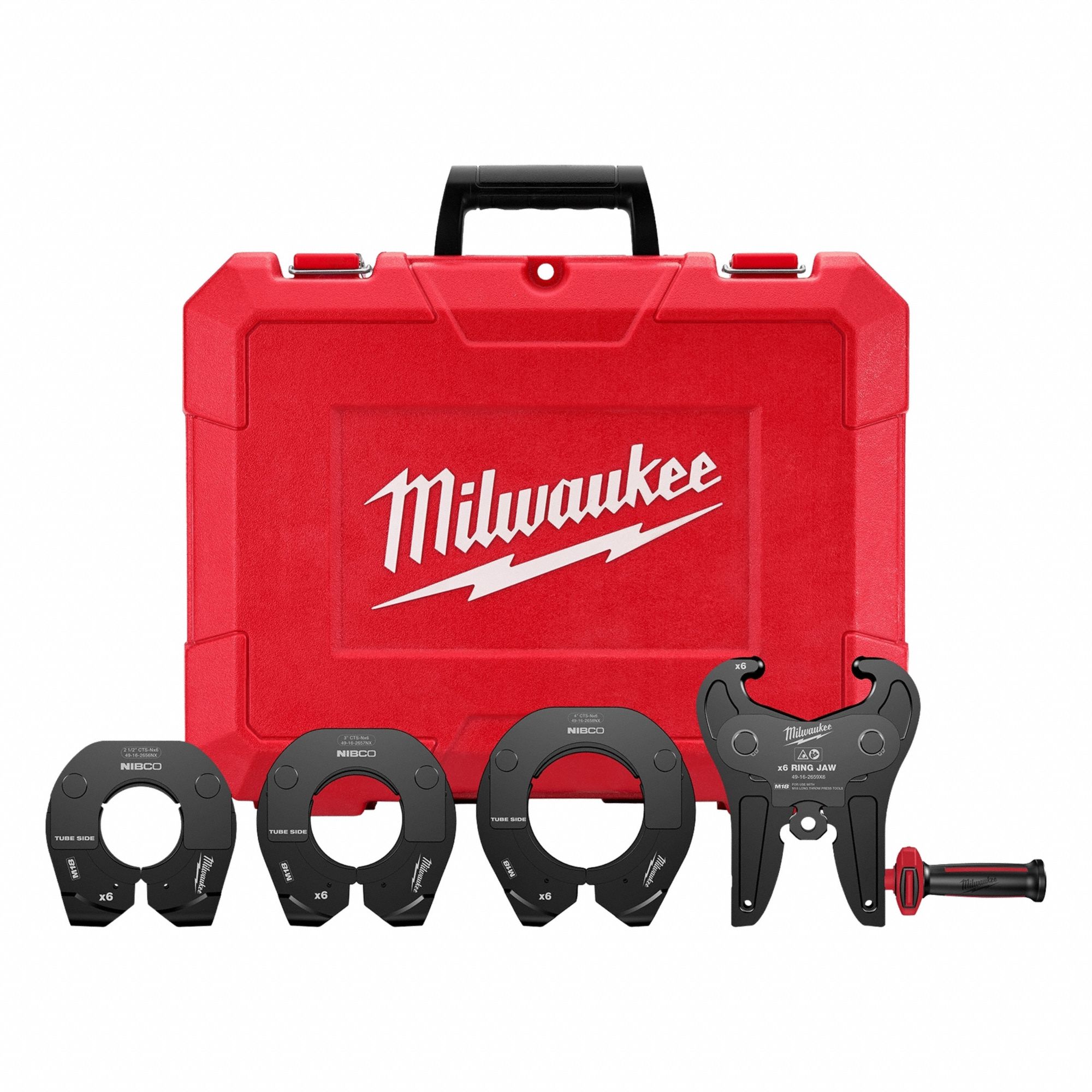 MILWAUKEE, 2-1/2 in - 4 in Pipe, Copper, Press Ring Kit - 896F77|49-16 ...