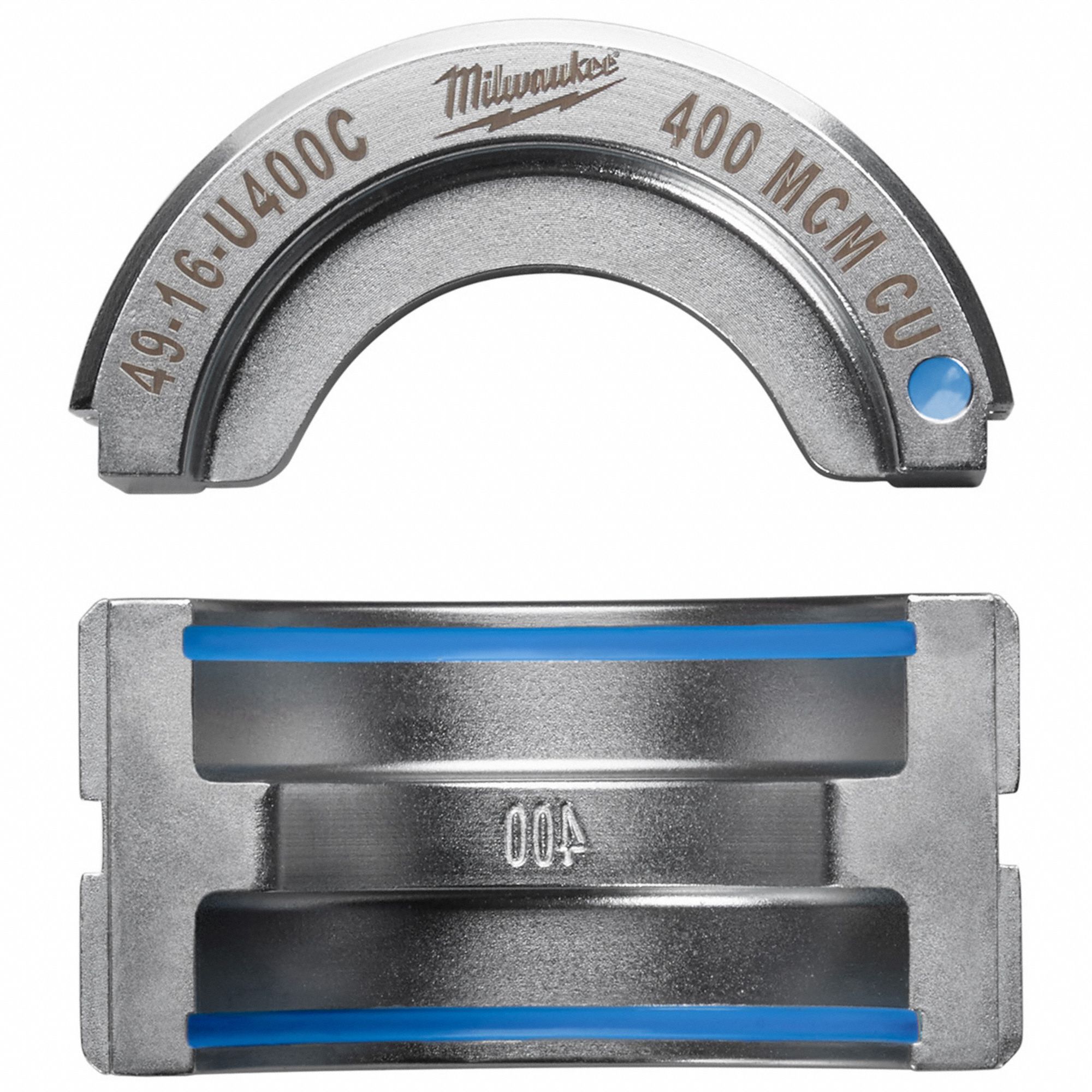 MILWAUKEE, 400 kcmil, U Style Dies, Upper and Lower Crimping Die ...