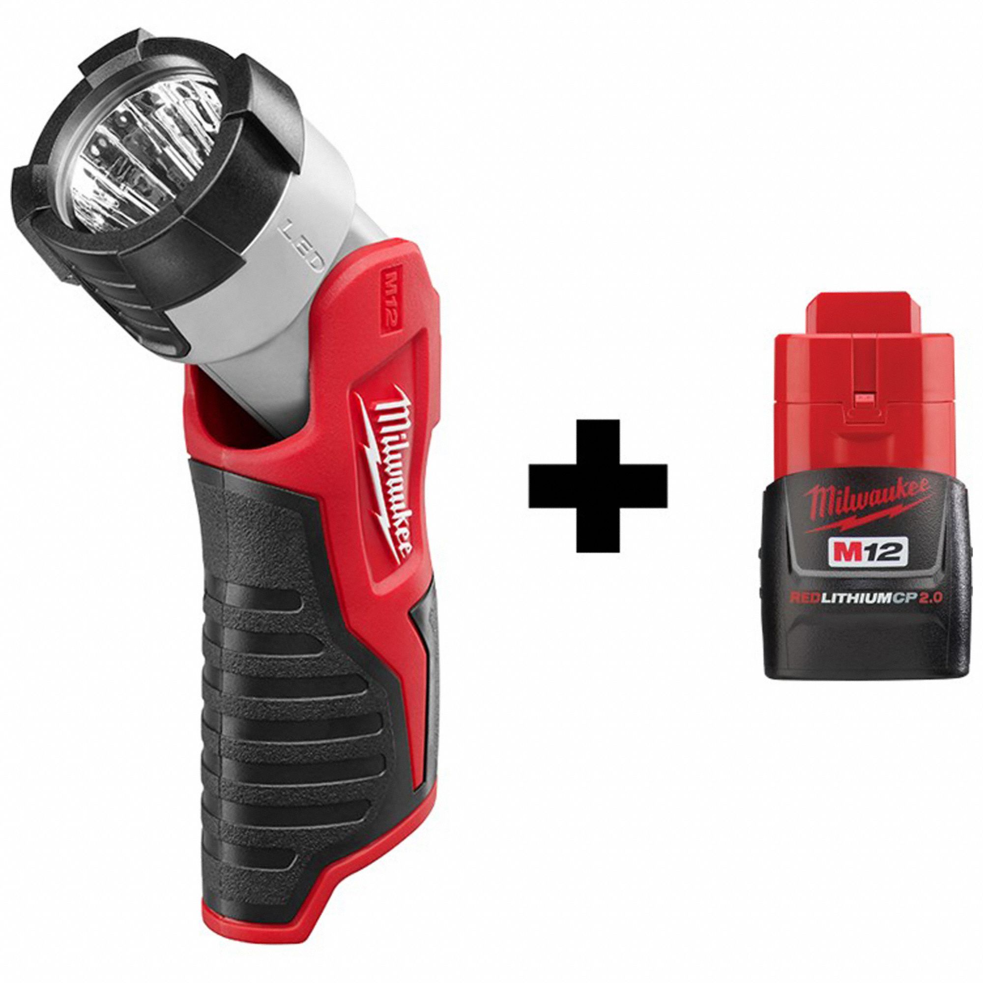MILWAUKEE, M12, Battery Included, Work Light and Battery - 385JM2|49-24-0146, 48-11-2420 - Grainger