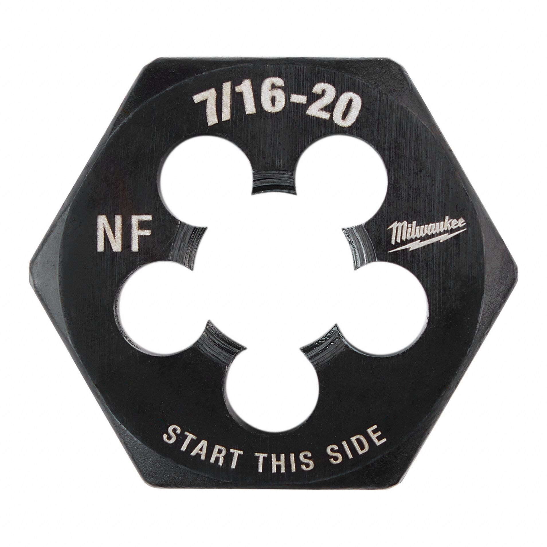 MILWAUKEE, Solid, Right Hand, Hex Threading Die - 820RR8|49-57-5357 ...